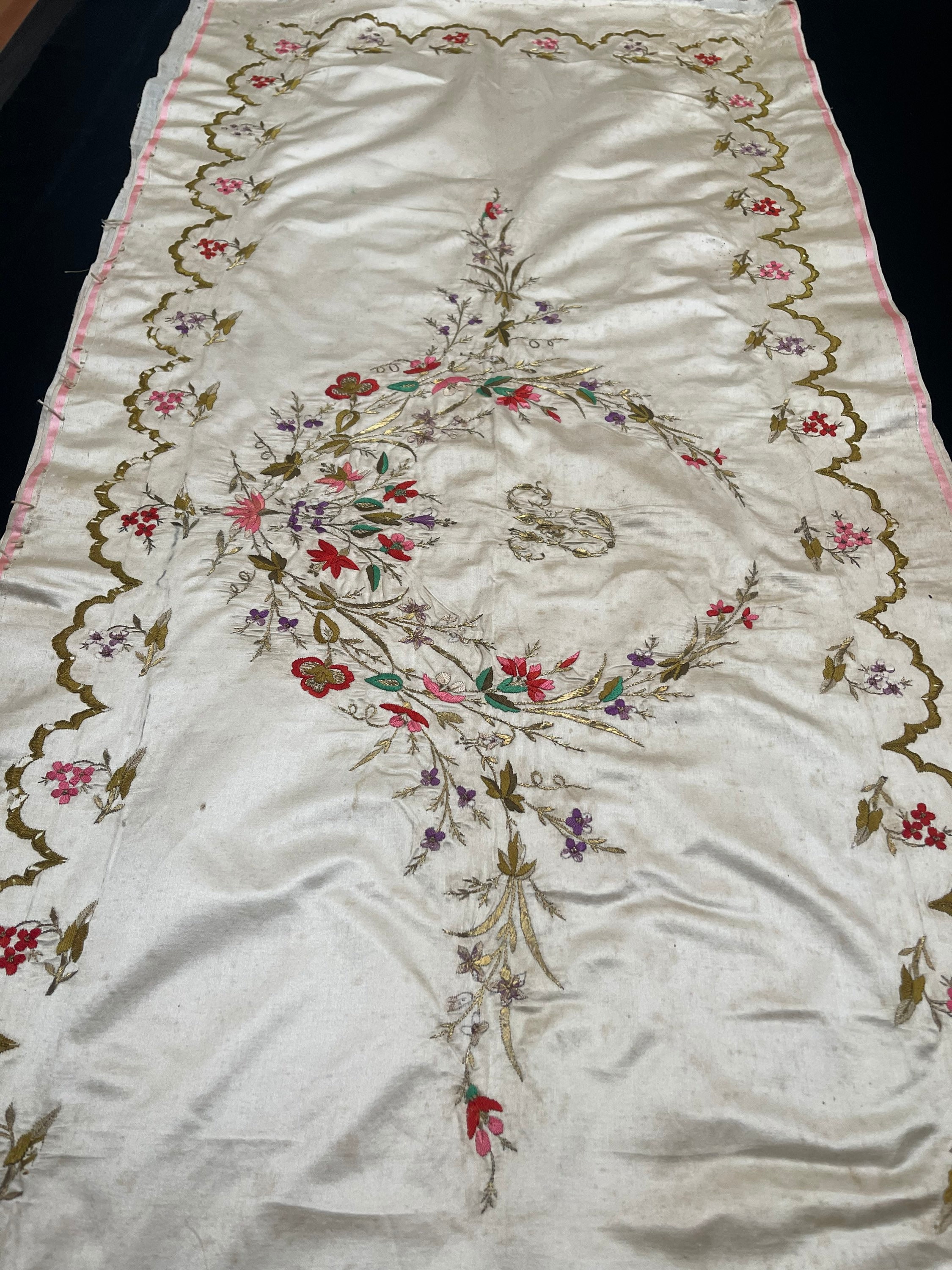 Antique Silk Embroidered Panels Traditional Ottoman Embroidery Antique ...