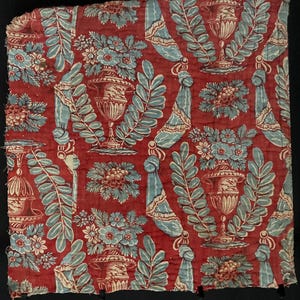 Antique Indienne Textile Indian Panel Collectable Block Print Fabric ...