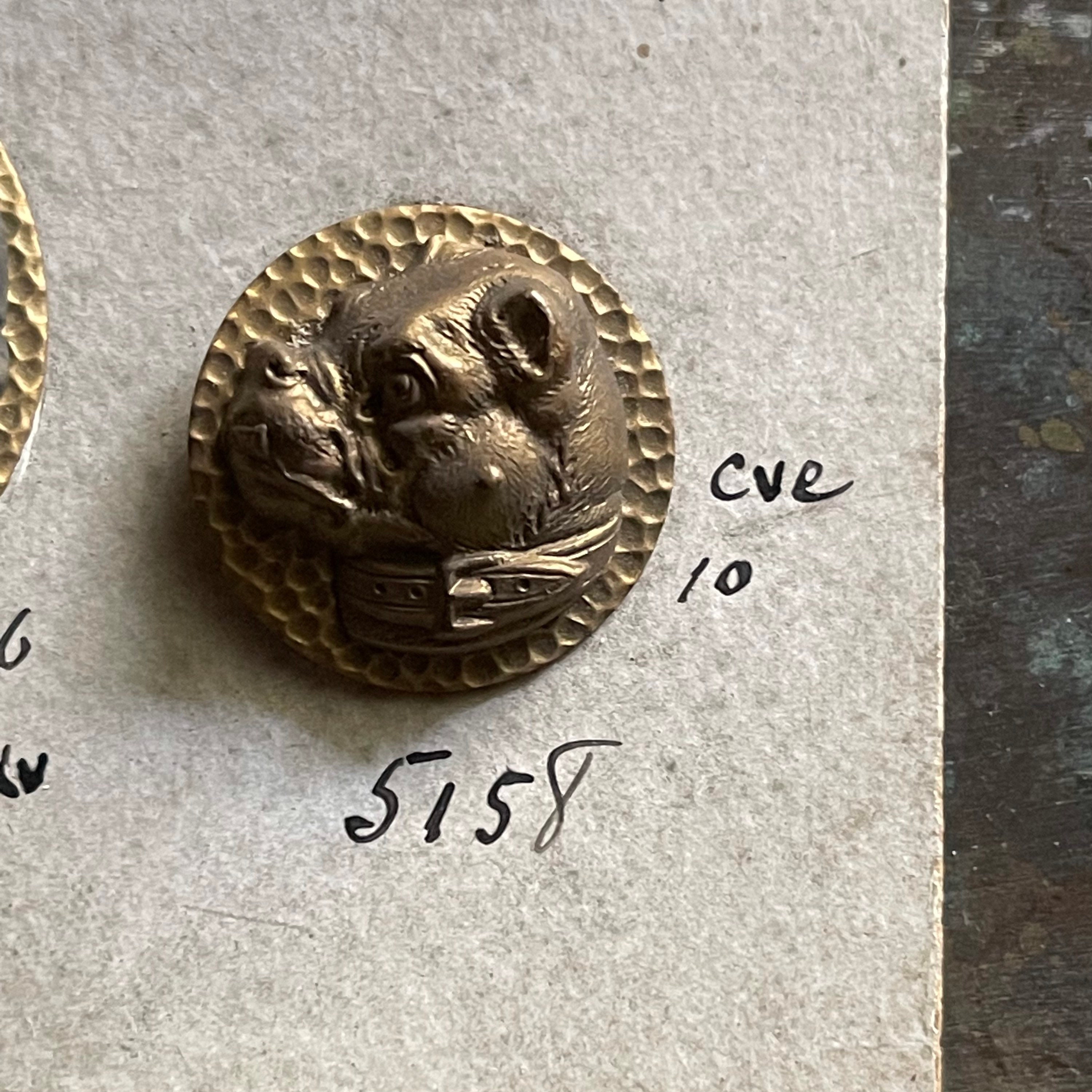 Antique Buttons Dogs French 19th Century Vintage Home Sewing Notions ...