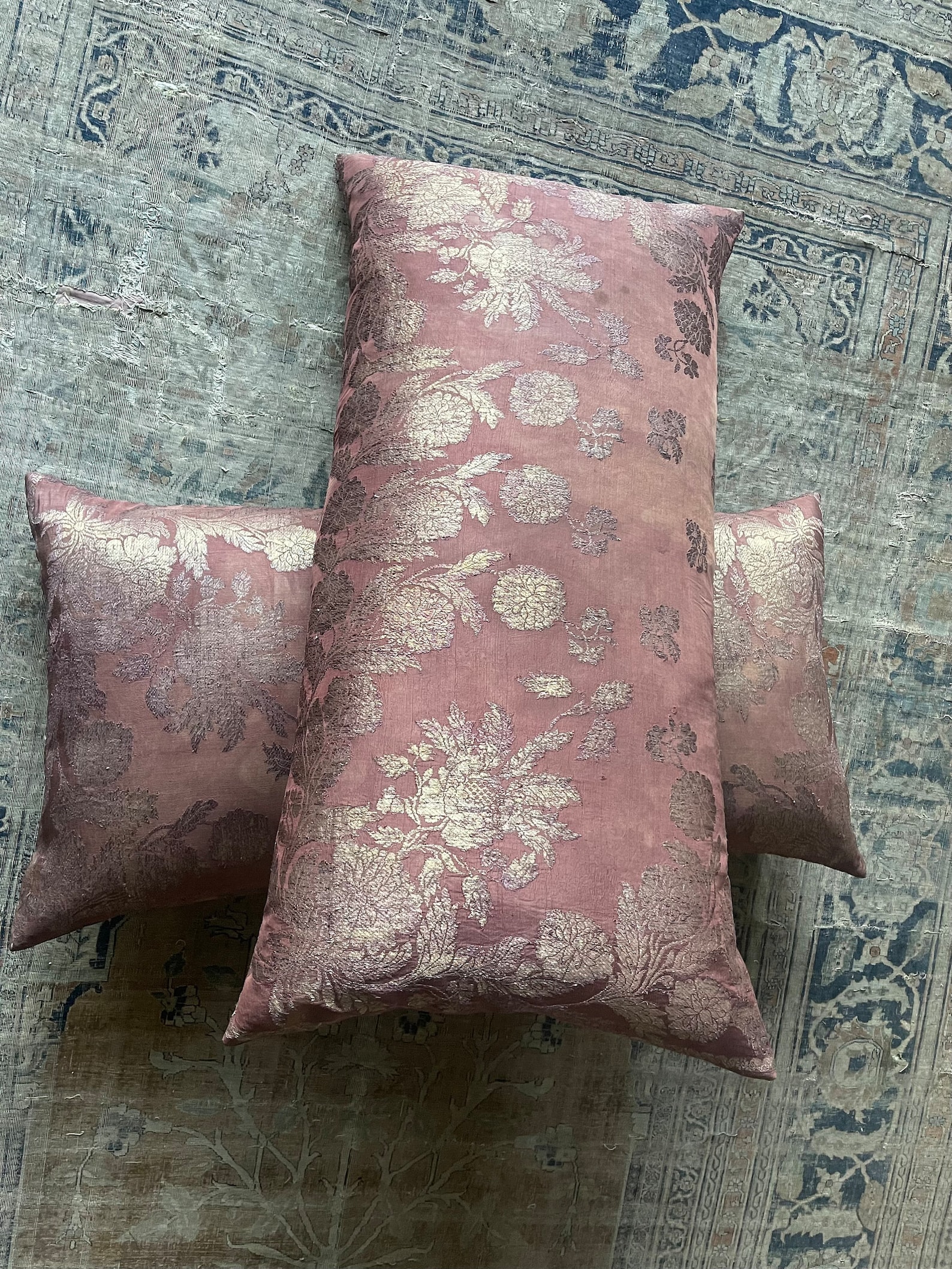 Silk Brocade Cushion 19th Century Ottoman Silk Brocade Vintage Handmade ...