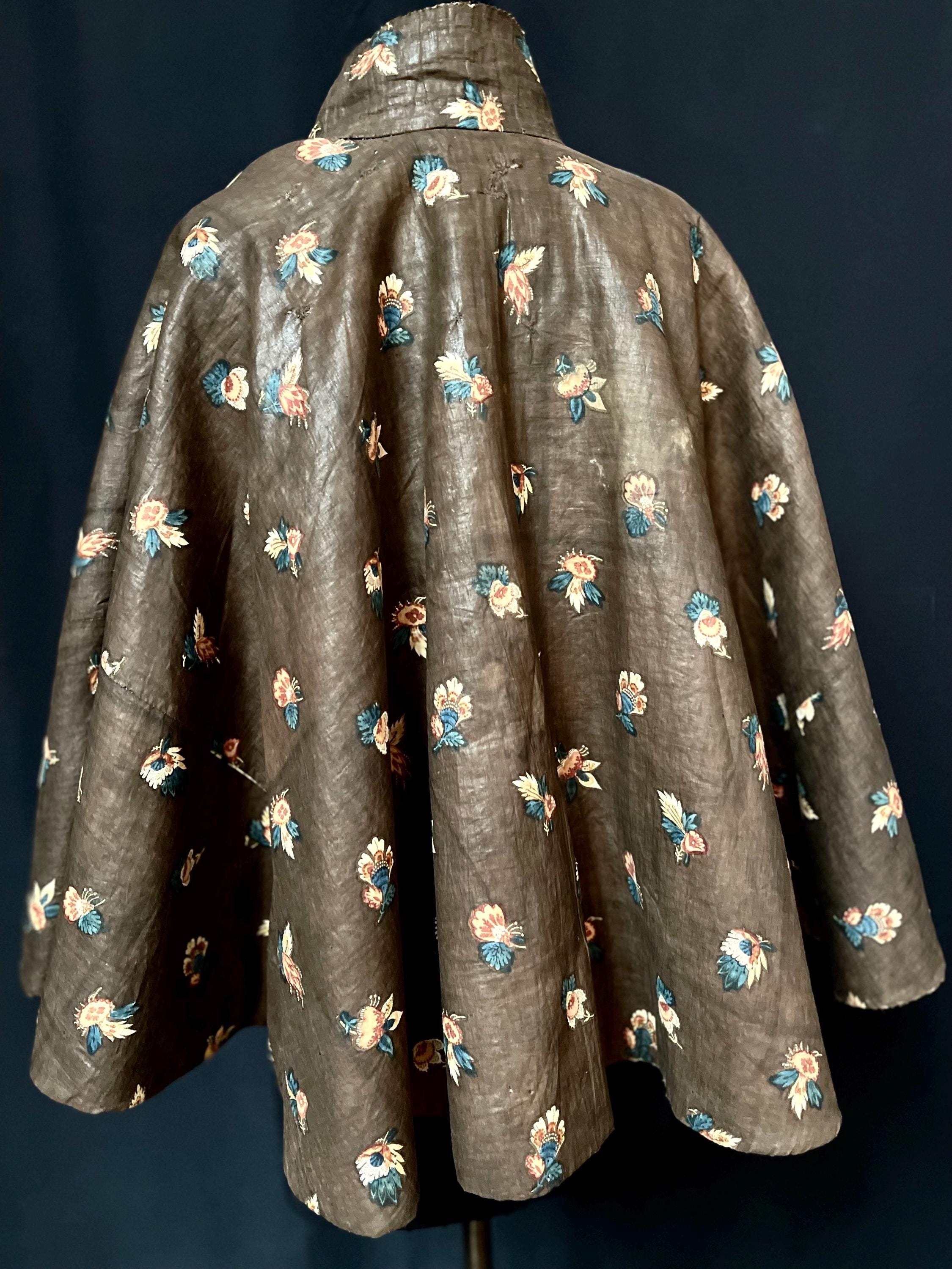 Antique Chintz Cape 18th Century Floral Block Print Cape Antique ...