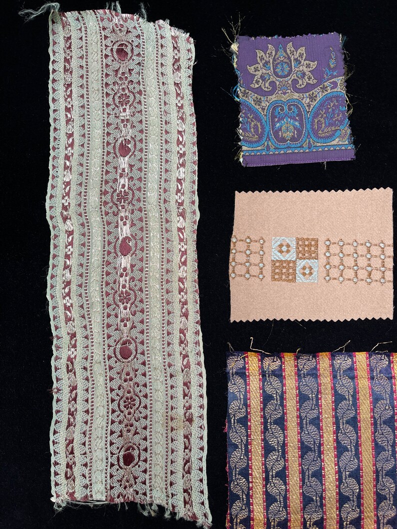 Antique Textile Fragments Patchwork Sewing Samples Craft Pack World ...