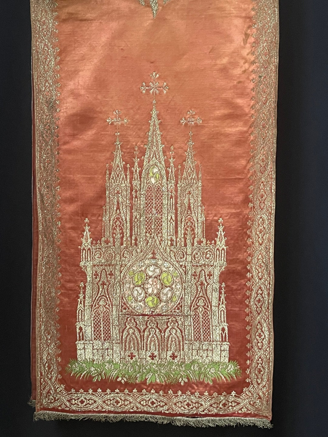 Silk Brocade Ecclesiastical Table Runner Alter Cloth Silk Wall Hanging ...