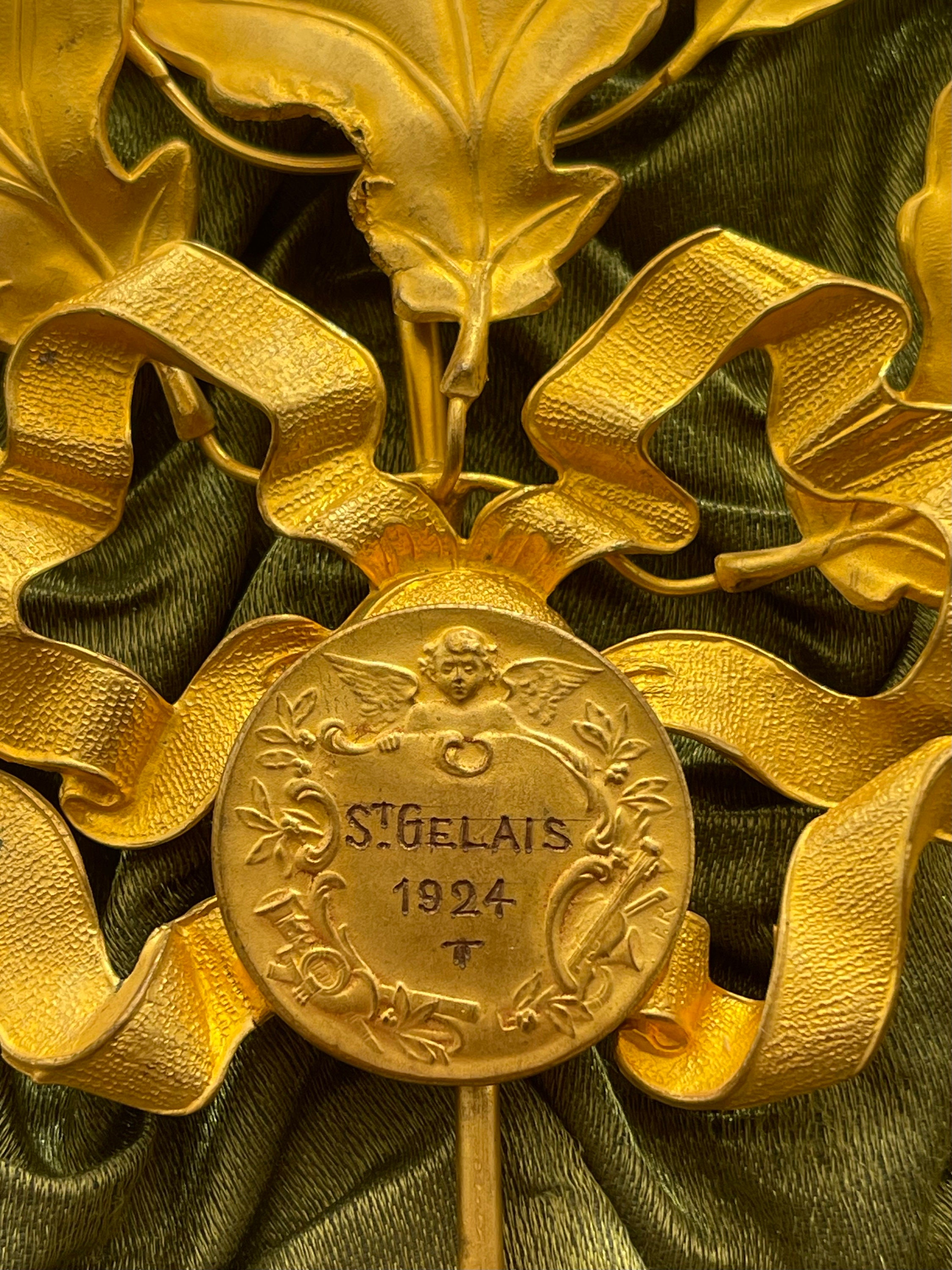 French Gold Metal Tole Ware Award Interiors Display Vintage Home Decor ...