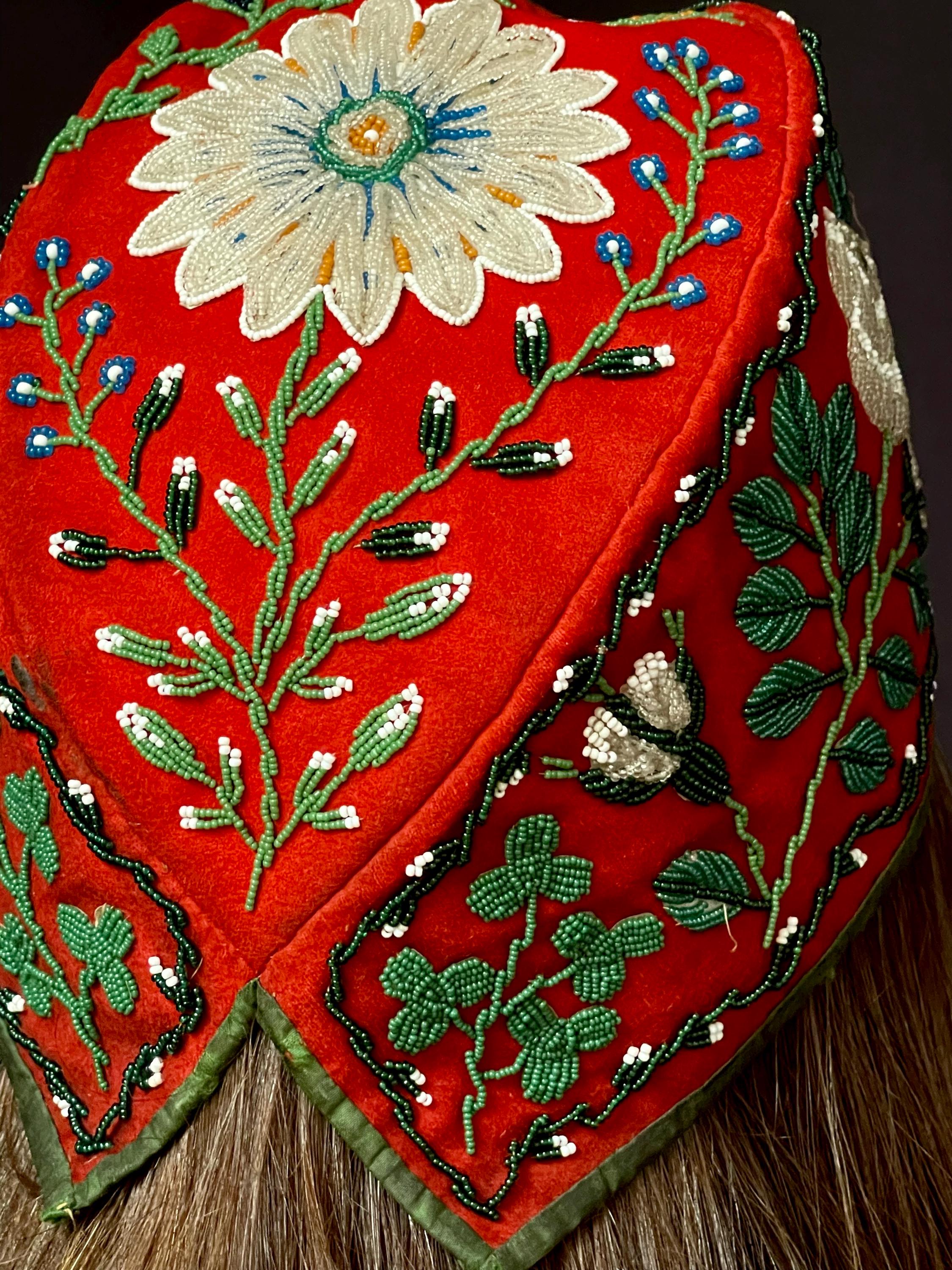 Glengarry Bonnet Hat Iraqoui Beaded Antique Collectable Home Decor ...