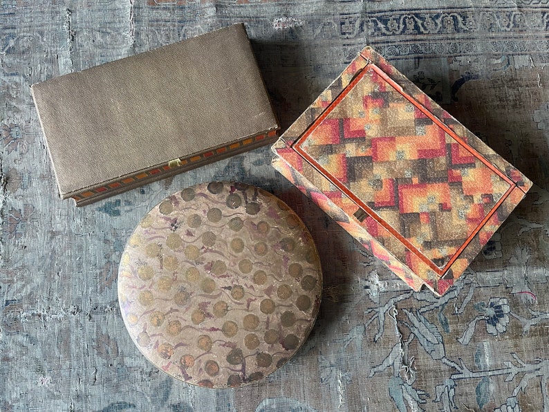 Three Antique Chocolate Boxes Vintage Hand Painted Boxes - Etsy