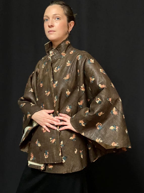 Antique Chintz Cape 18th Century Floral Block Print C… - Gem