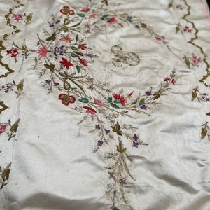 Antique Silk Embroidered Panels Traditional Ottoman Embroidery Antique ...