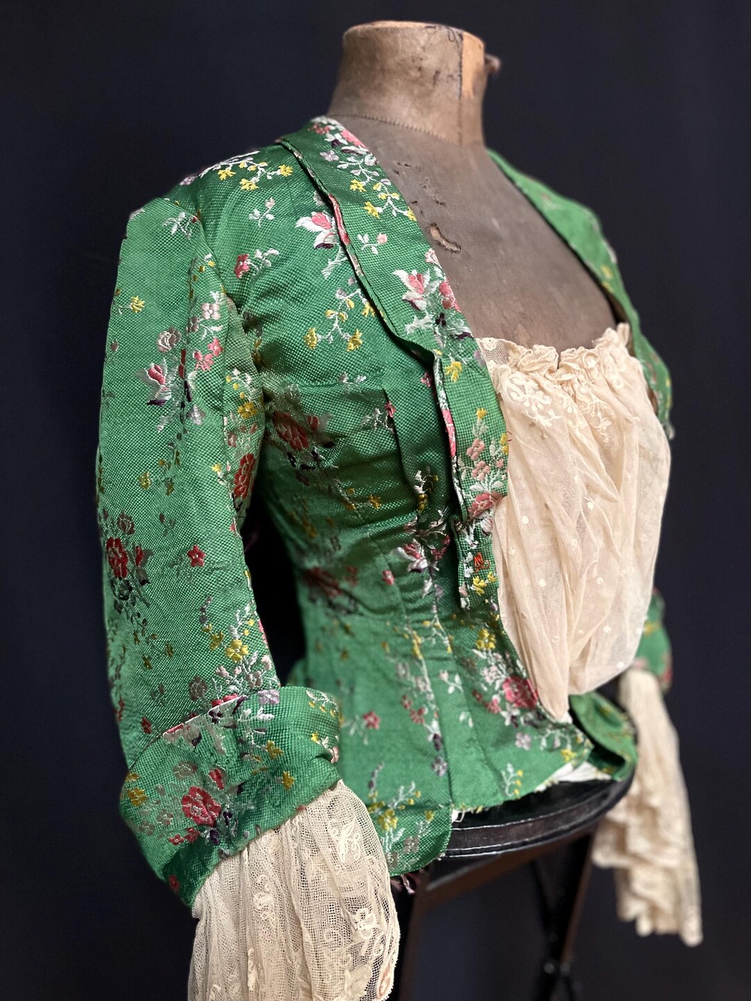 Silk Brocade Bodice Antique Corset Original Antique Silk Bodice Costume ...