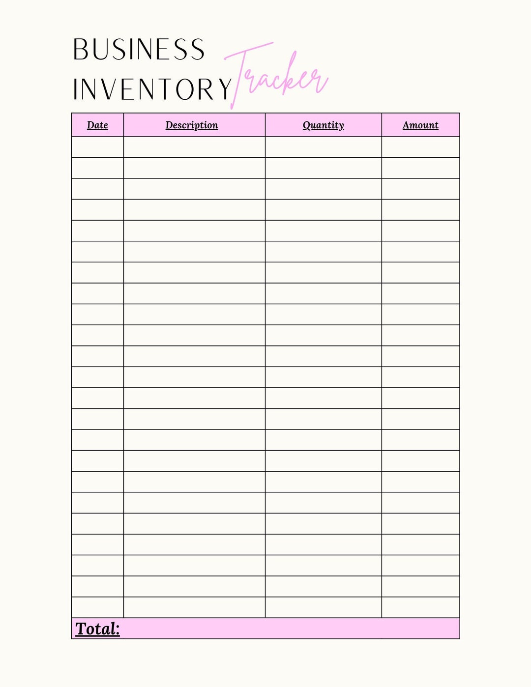 Business Inventory Tracker - Etsy