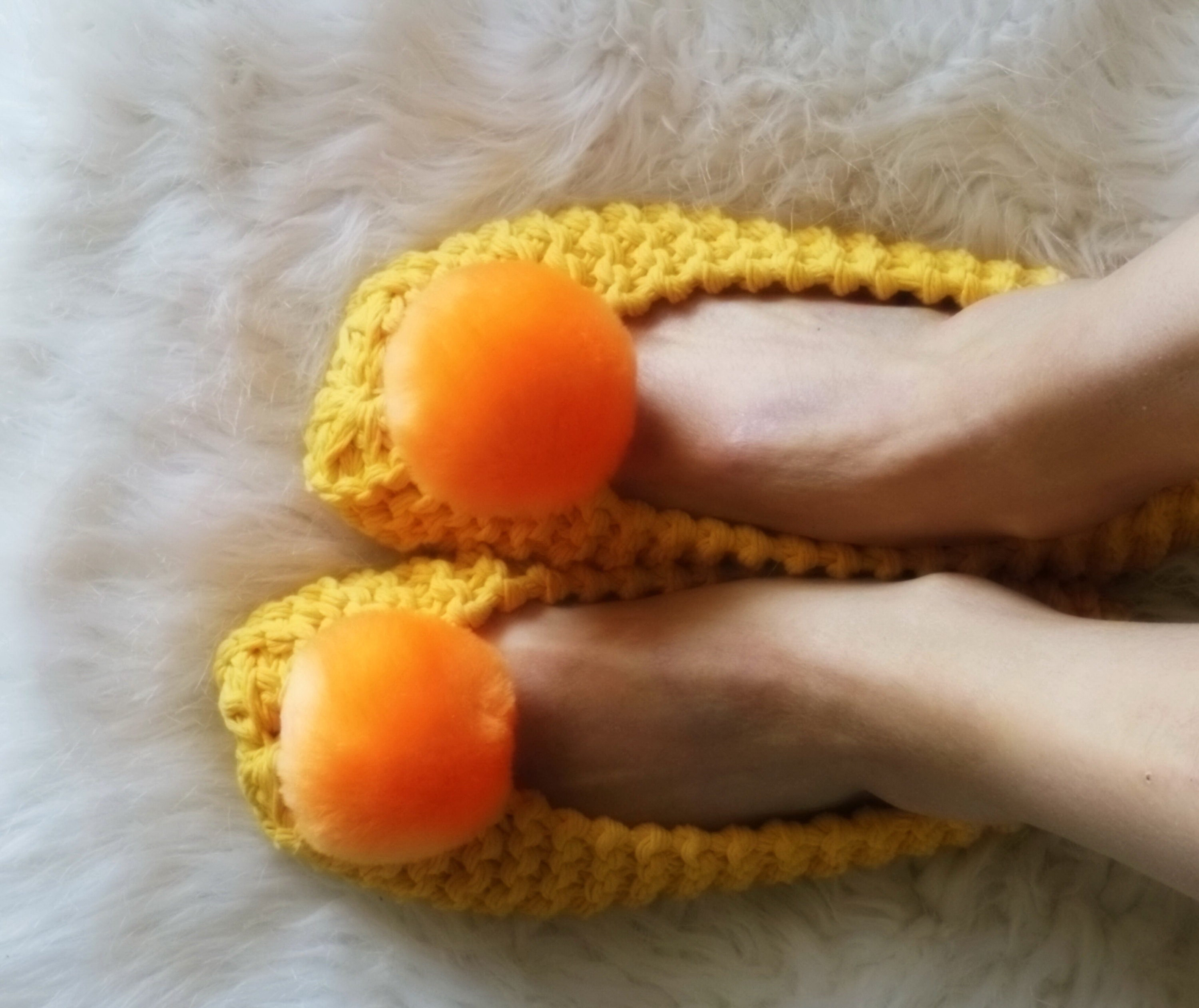 Women's COTTON Slippers Honey Yellow NON SLIP slippers | Etsy