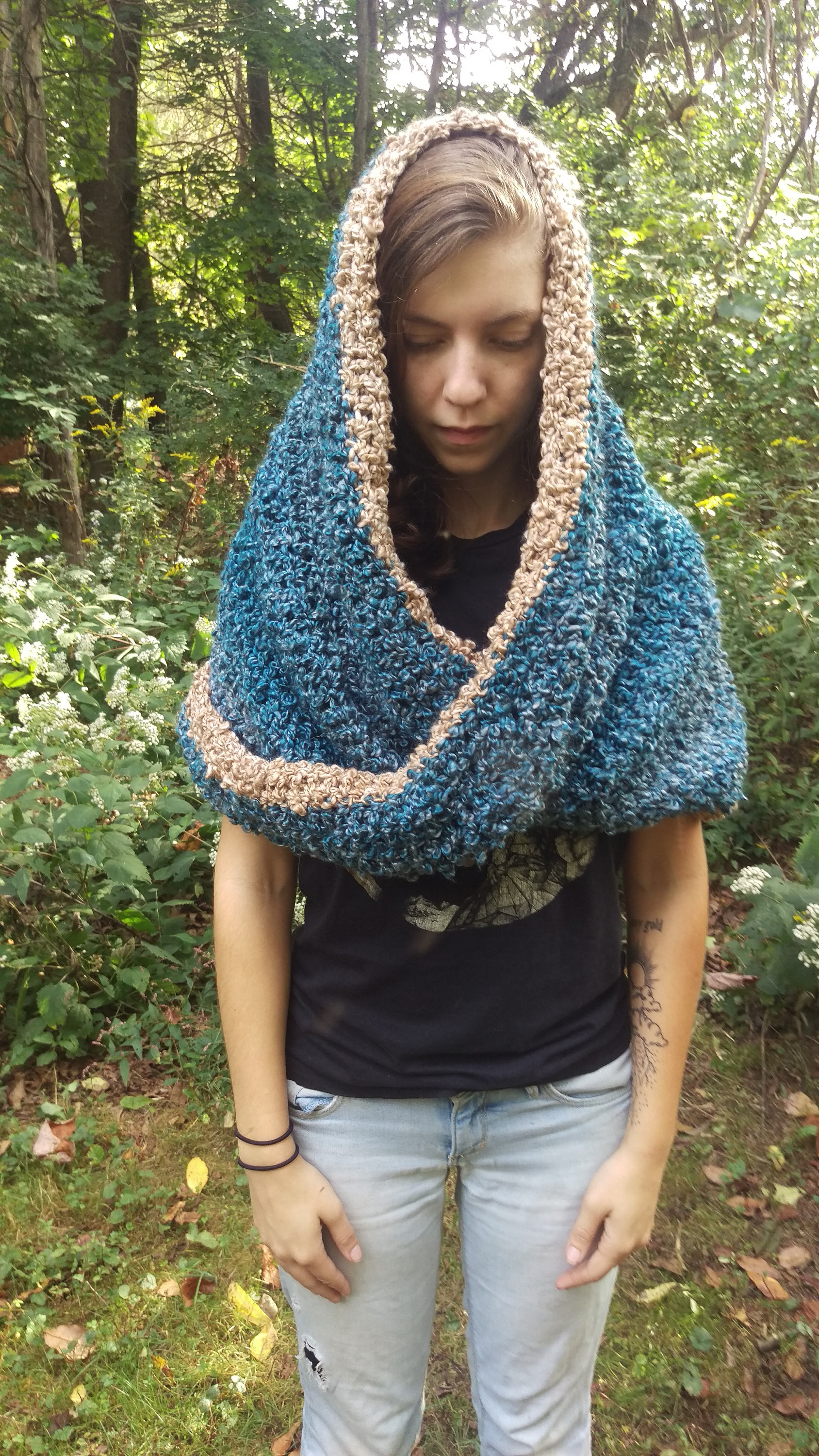 Crocheted "ocean Waves" Mobius Shawl - Etsy