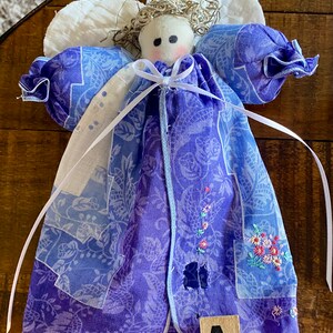 Angel Antique Handkerchief W/ Quilt Wings - Etsy