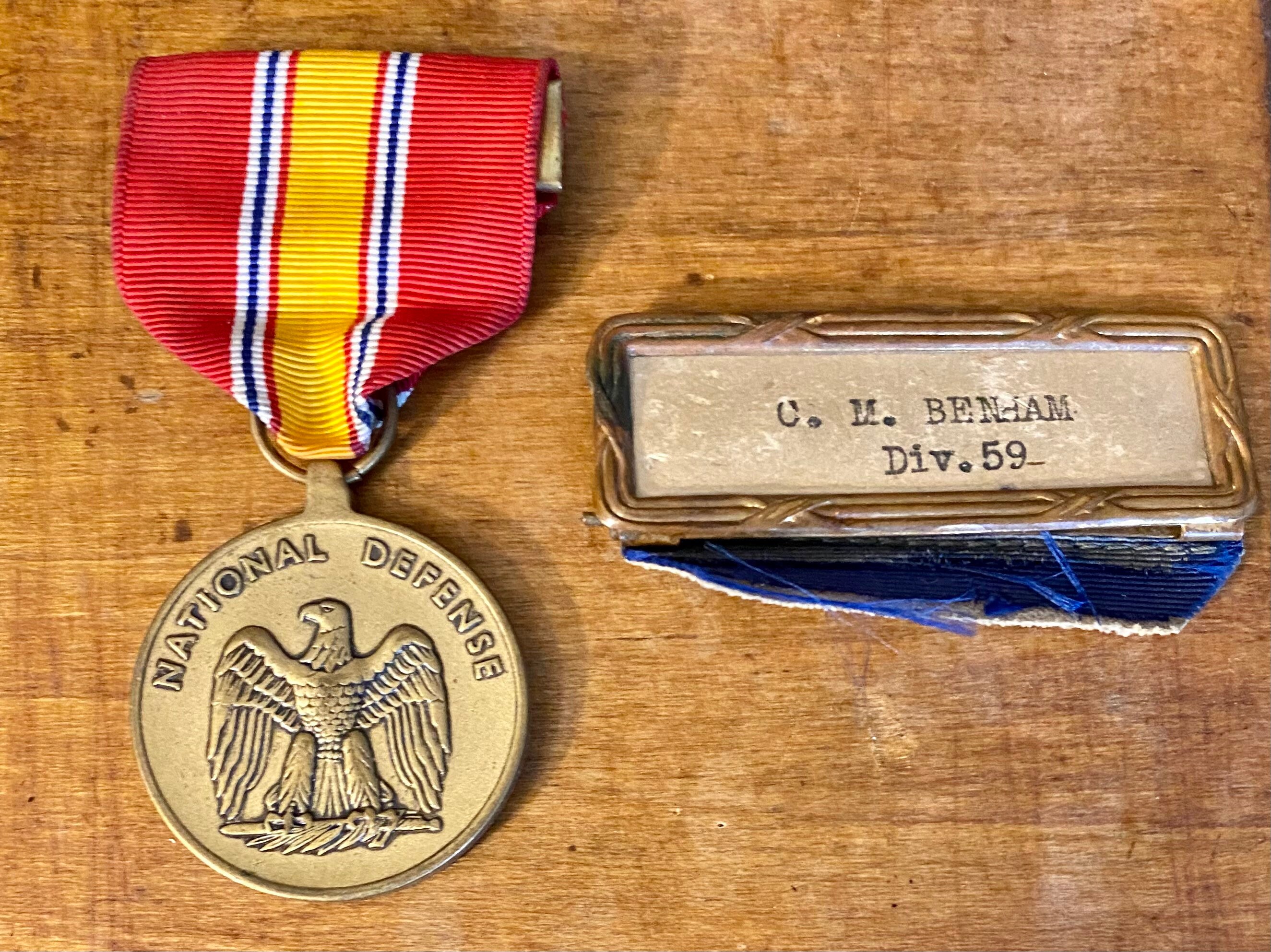 Vintage Military Medal Pin National Defense - Etsy