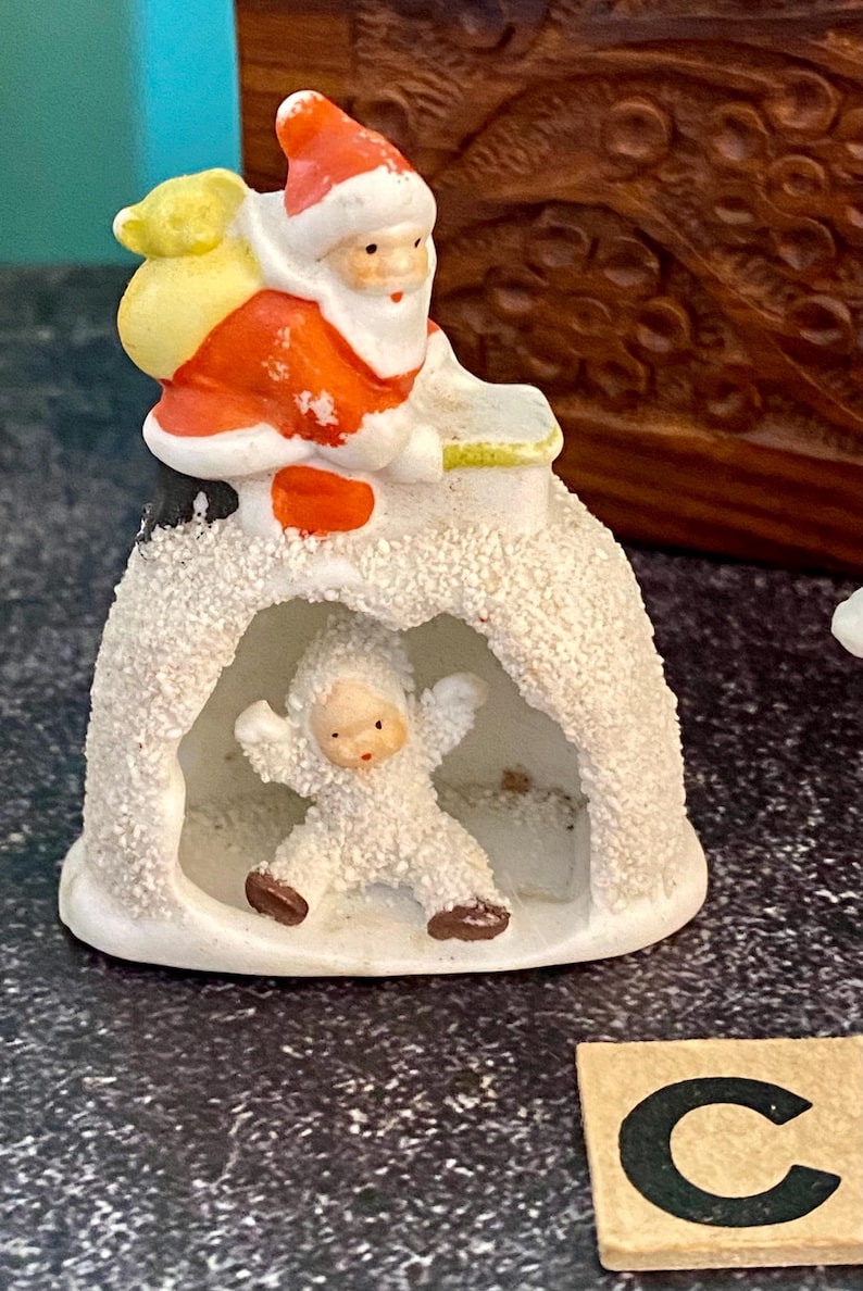 Vintage/antique Snow Babies, Santa, Polar Bear, Igloo Snowbaby ...