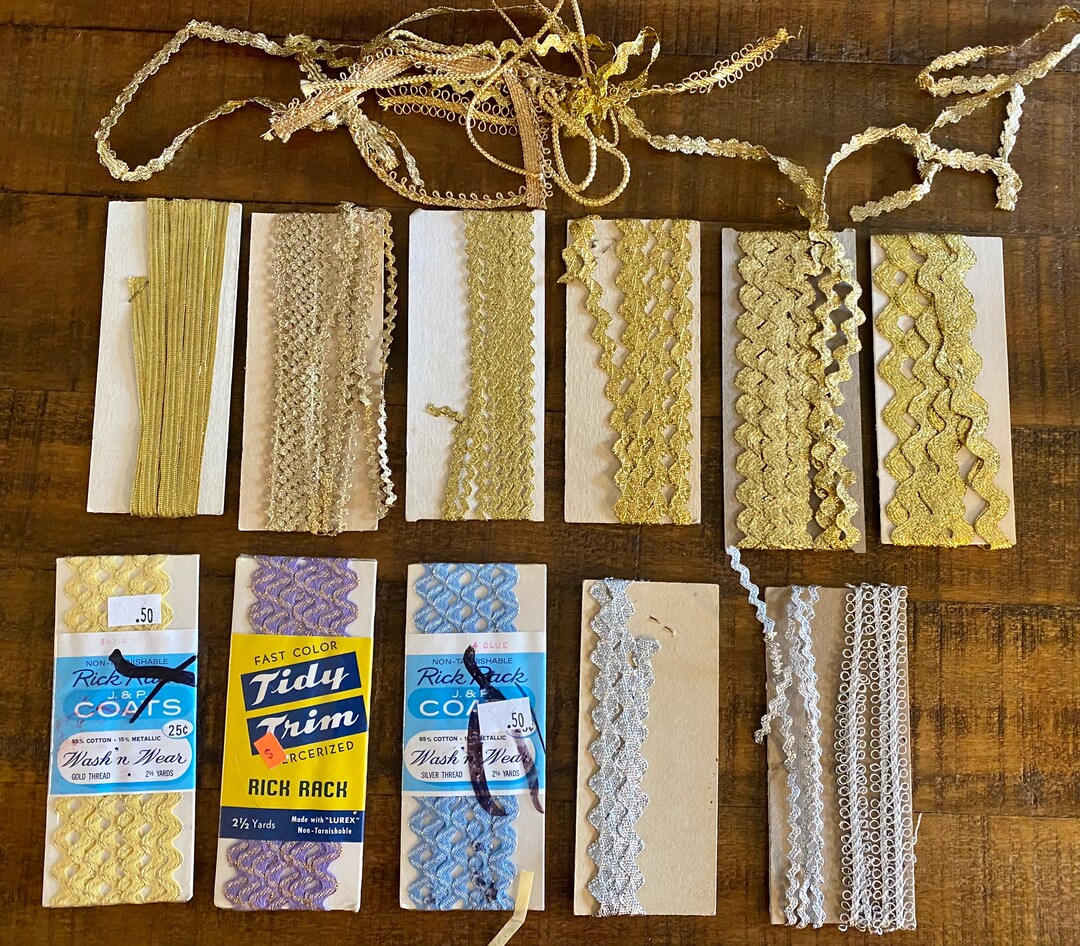 Beautiful, Gold, Silver and Colored Metallic Rick Rack. A Few Are ...