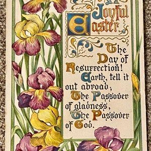 Beautiful Antique Easter Postcard 1900s Victorian - Etsy