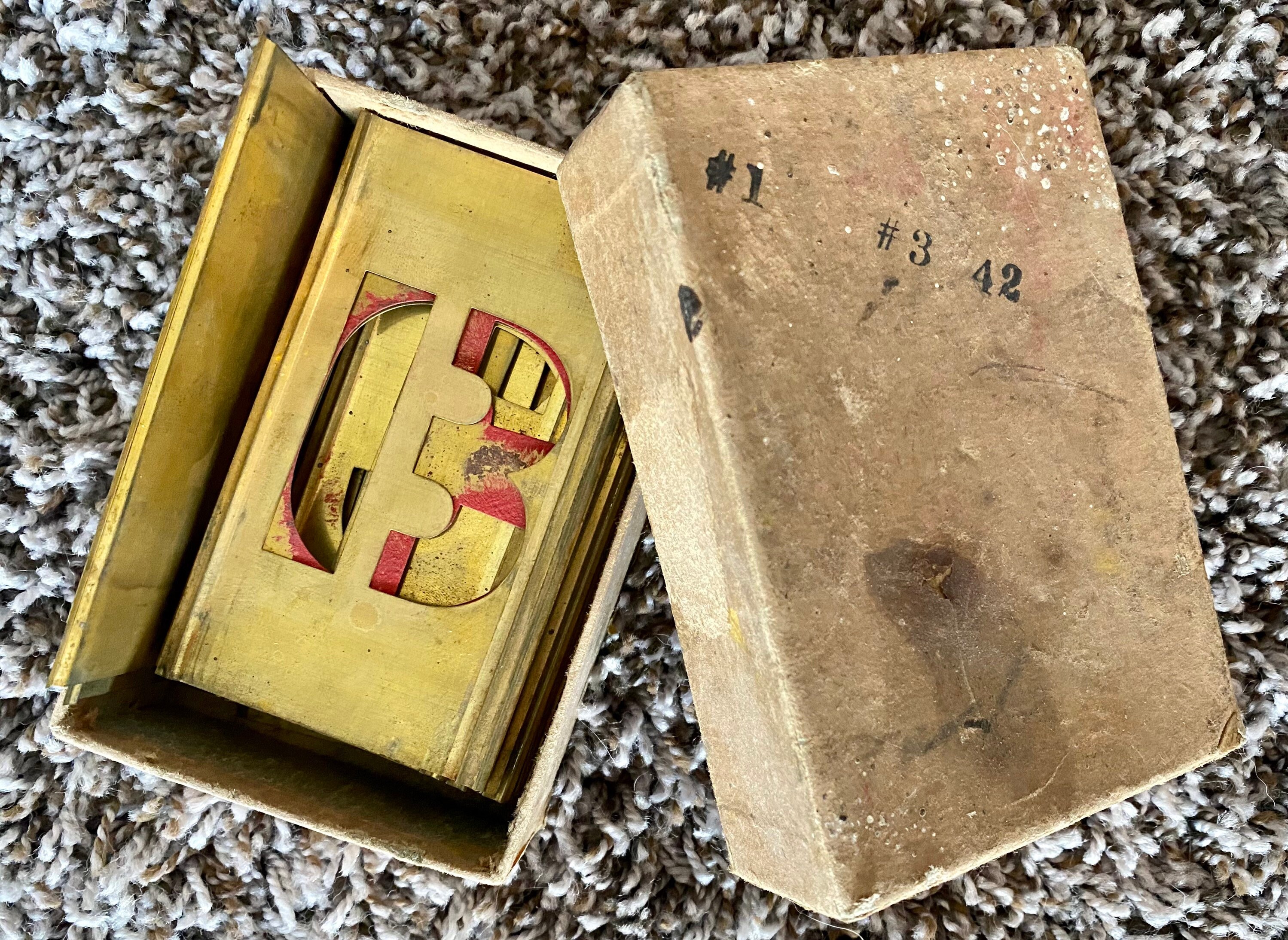 Vintage Brass Stencils Alphabet and Number Set 4 Mixed Media - Etsy