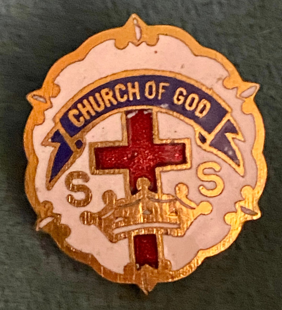 Enameled Church of God Lapel Pin Cross and Crown - Etsy