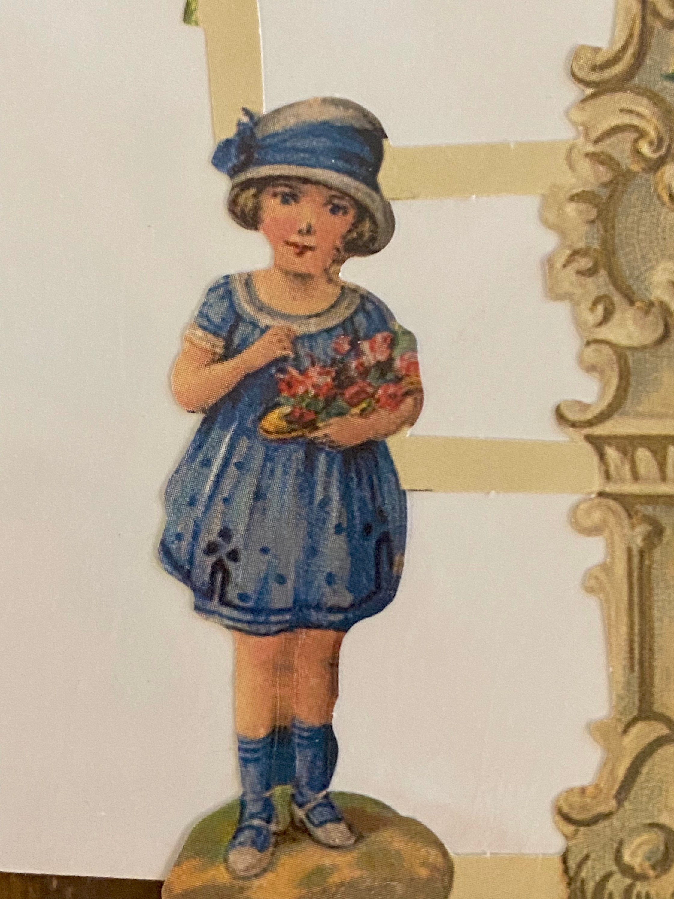 Vintage Scrap Girl Ladies Roses Victorian - Etsy