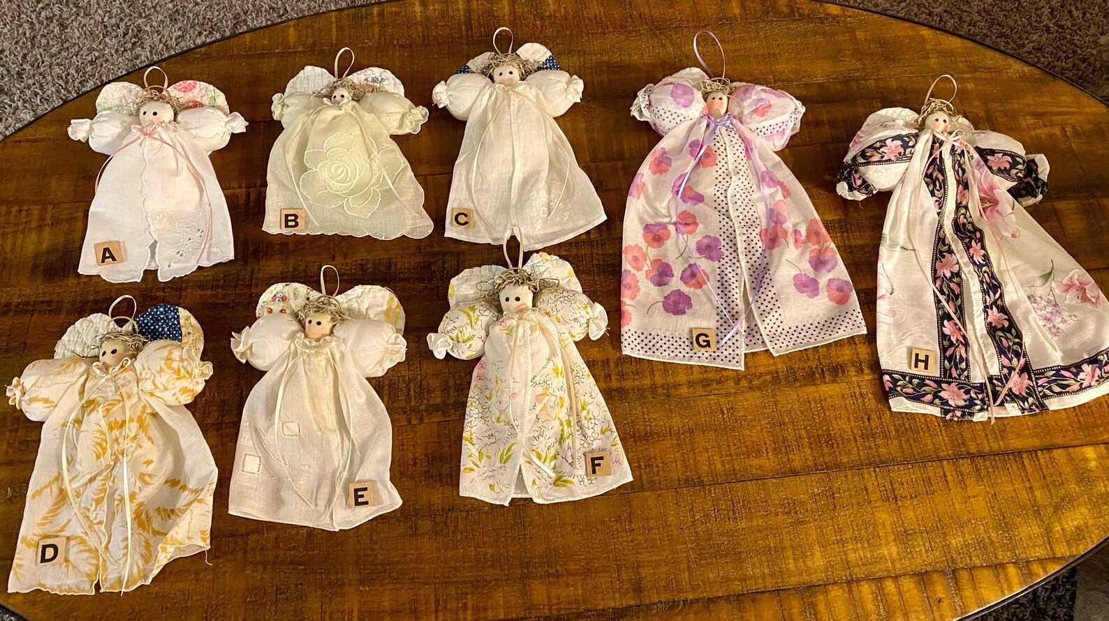 Angel Antique Handkerchief W/ Quilt Wings - Etsy