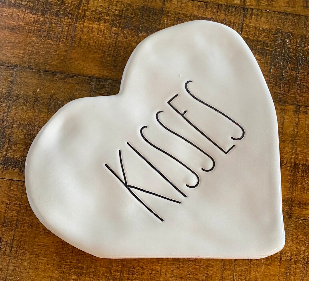 Rare Rae Dunn Heart Decor Kisses Artisan Collection - Etsy