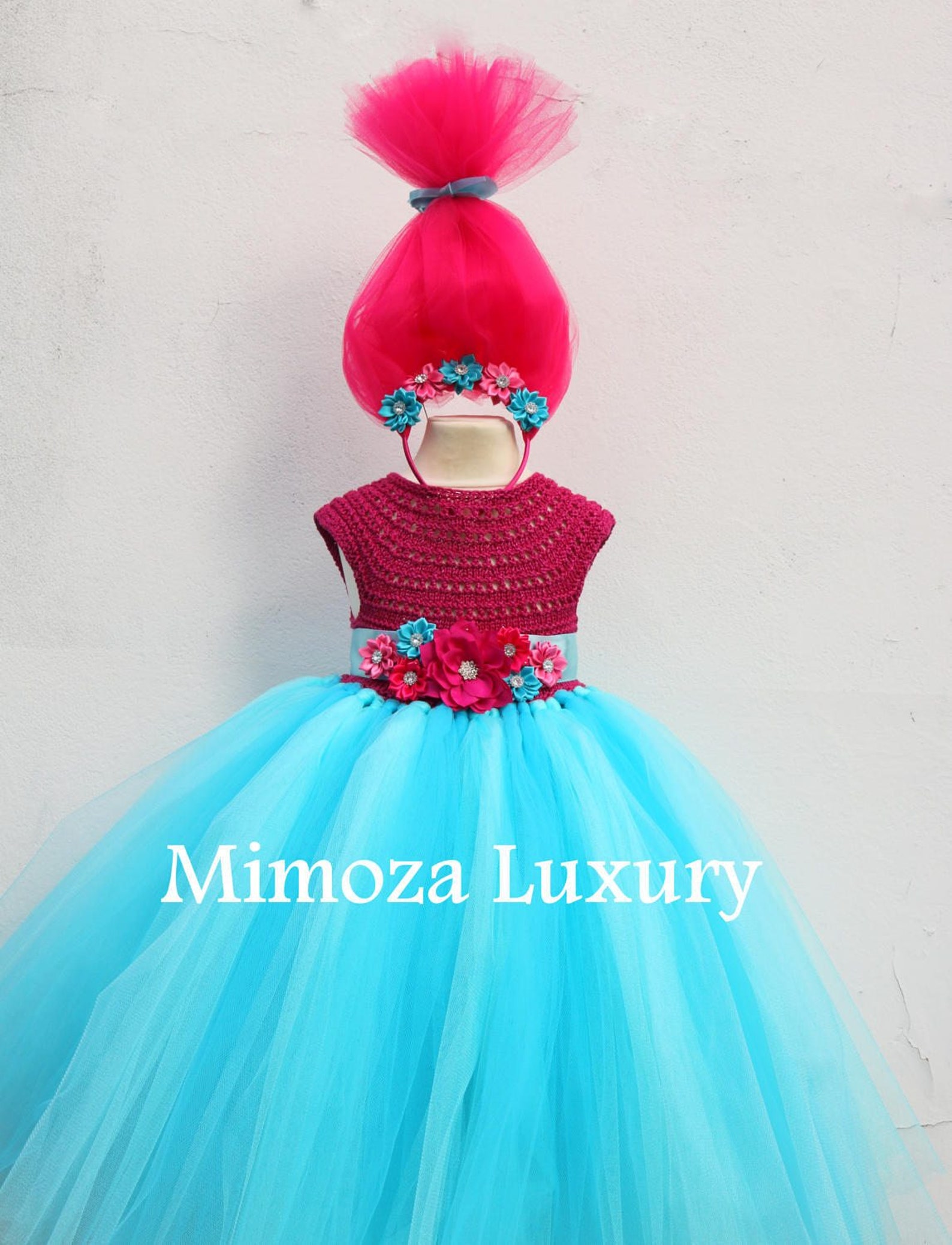 Poppy Troll Luxury Dress Poppy Troll Birthday Dress Poppy | Etsy