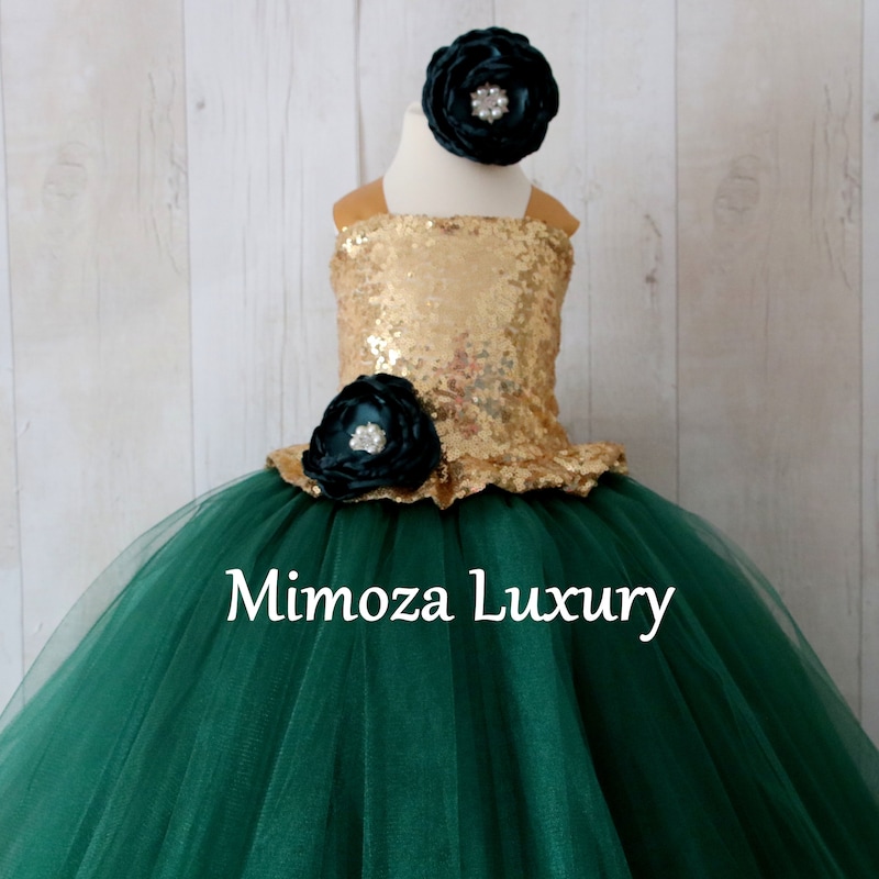 Green Flower Girl Dress - Etsy