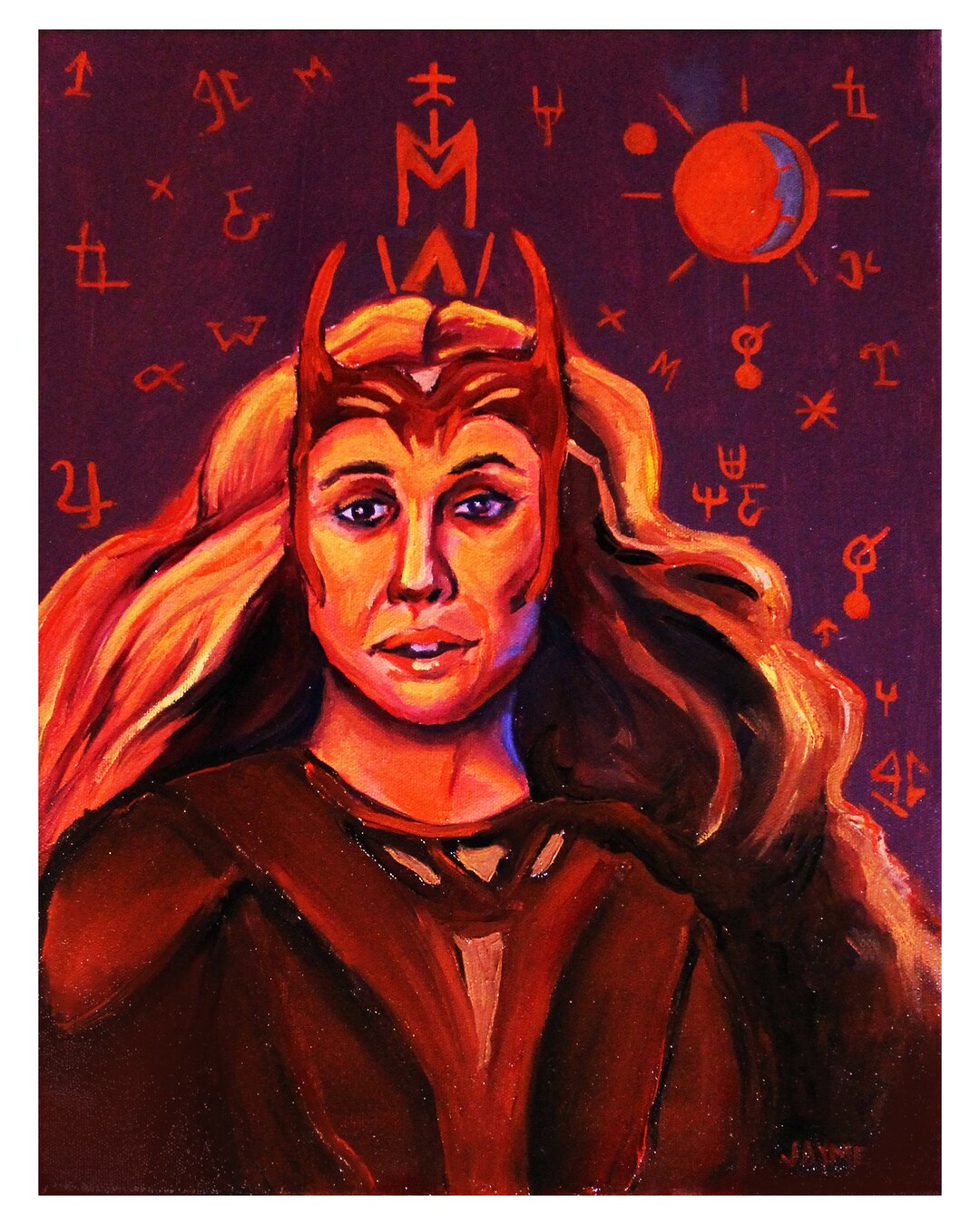 Scarlet Witch, Chaos Magic, Wanda Maximoff Marvel Fine Art Print - Etsy