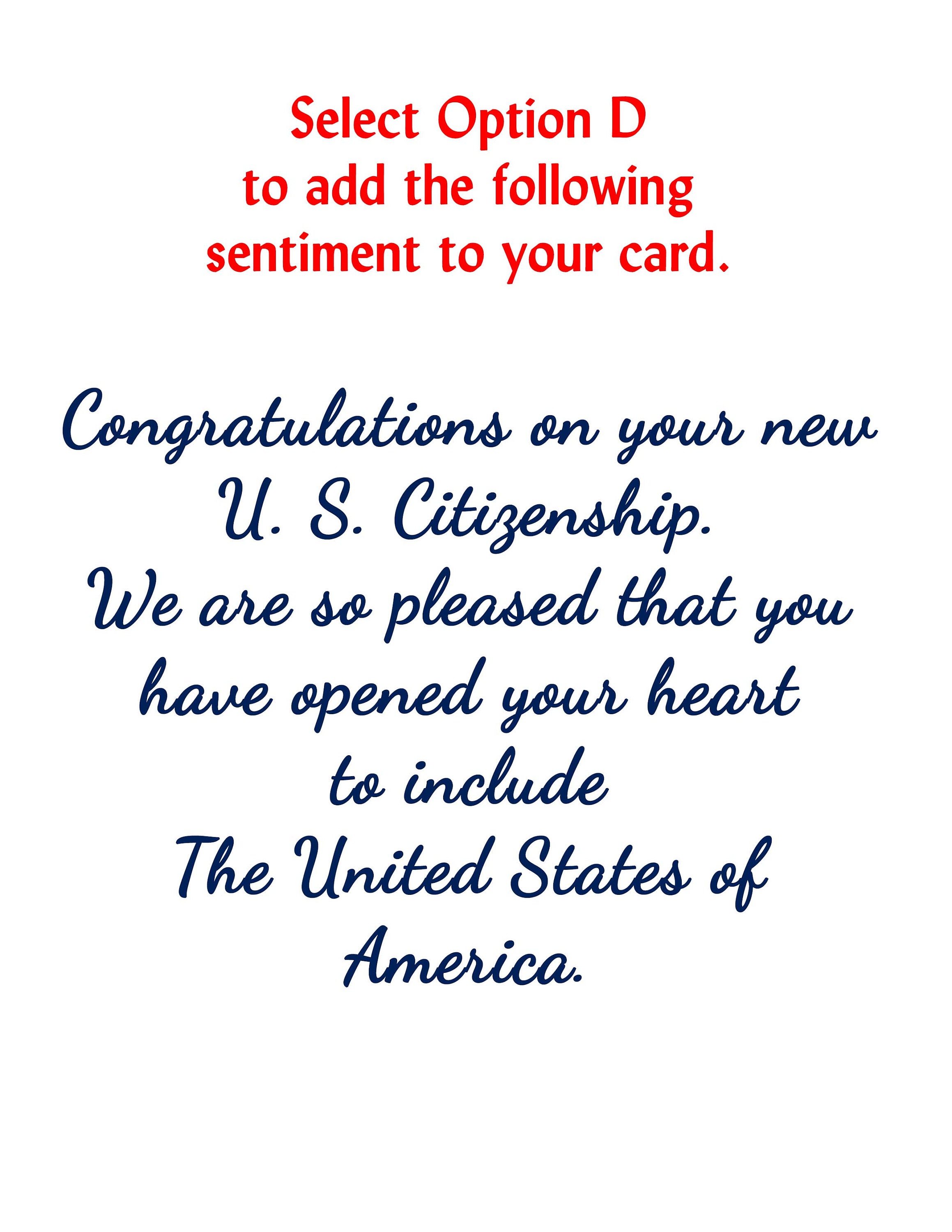 Citizenship Card & Patriotic Celebration Card - Etsy