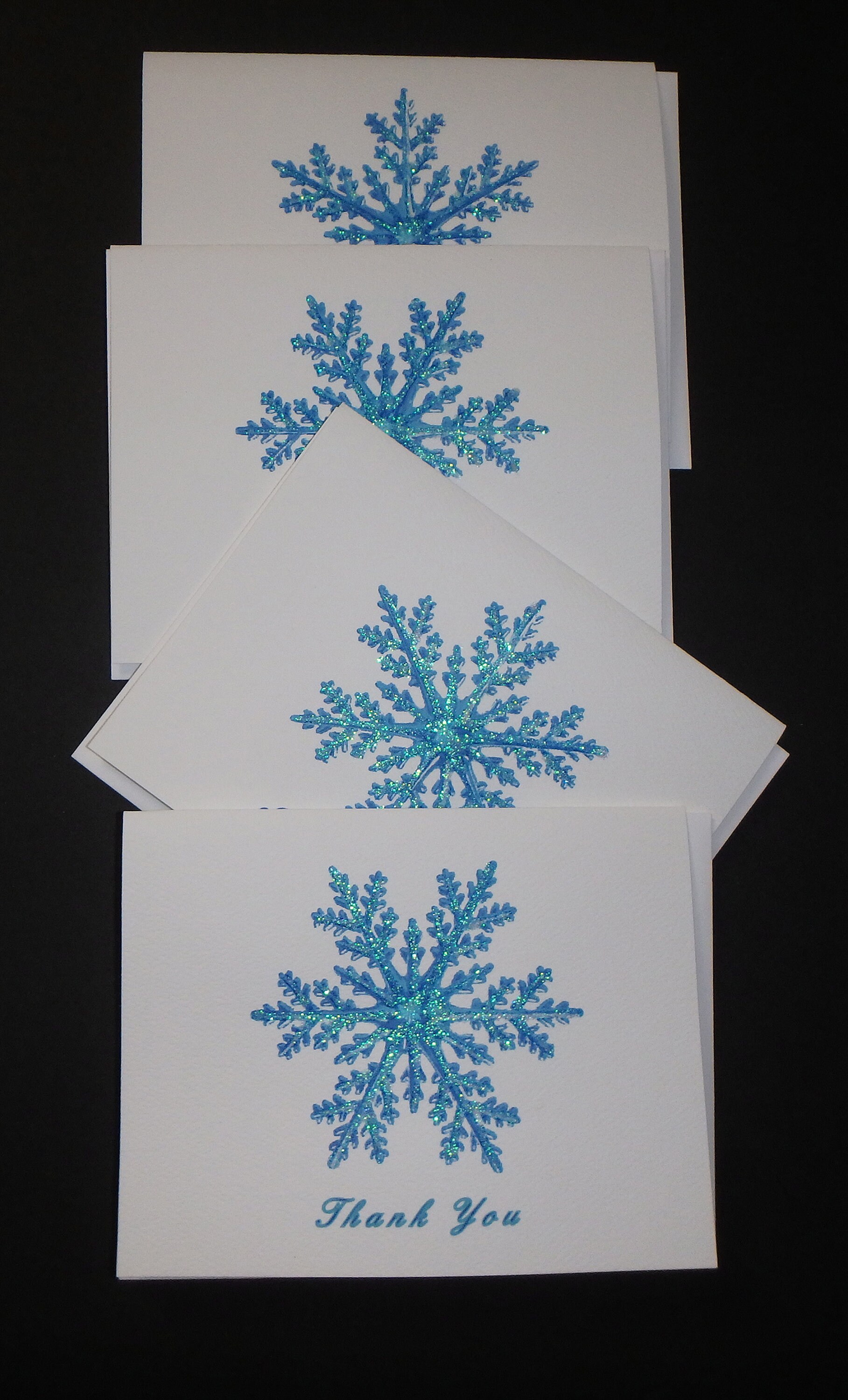 Snowflake Holiday Thank You Cards, Christmas Thank You Cards, Thank You ...