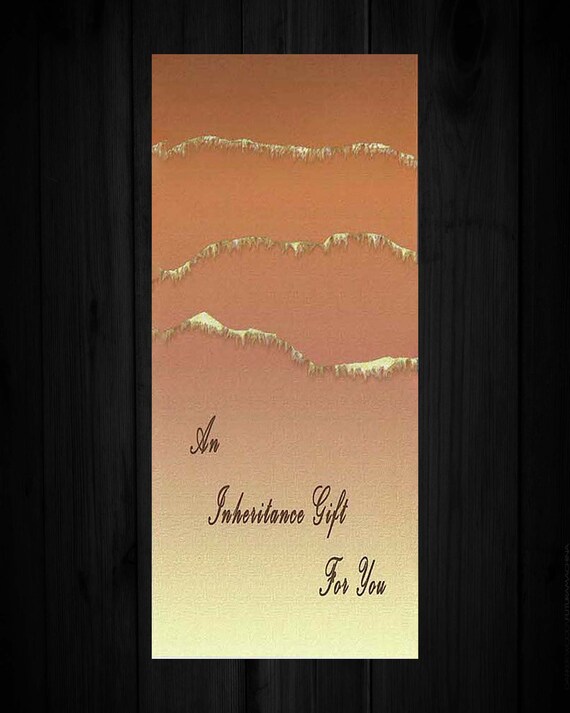 Inheritance Gift Card Inheritance Gift Envelope | Etsy