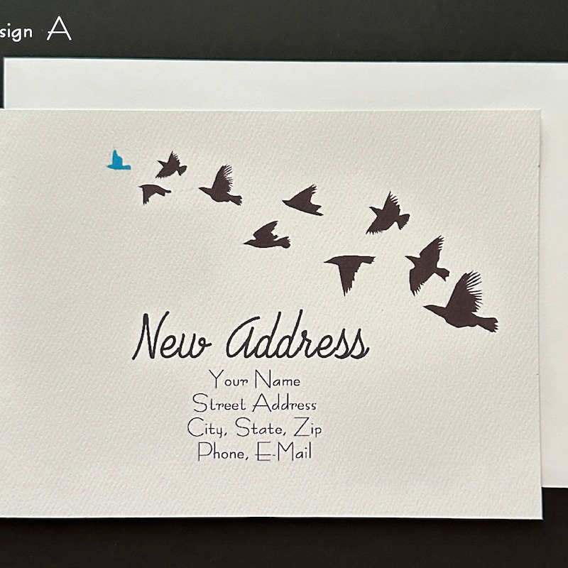 New Address Card - Etsy