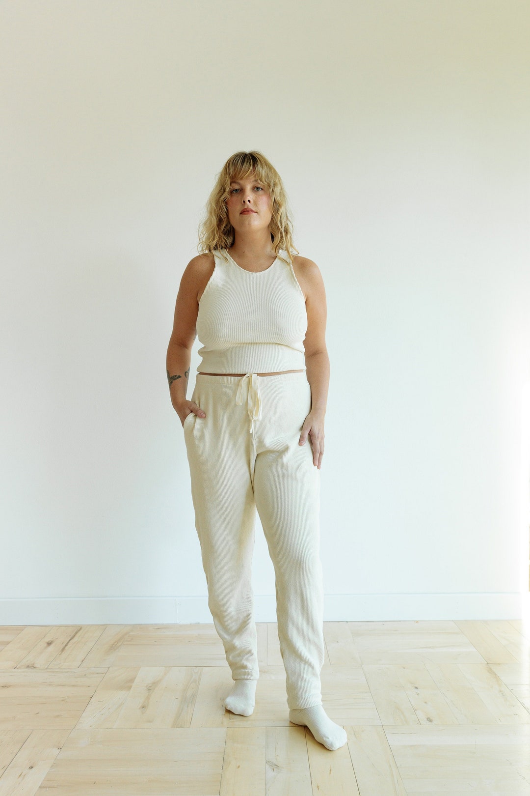 Stretch Ribbed Tank, Organic Hemp Tank Top, High Neck Natural Top - Etsy