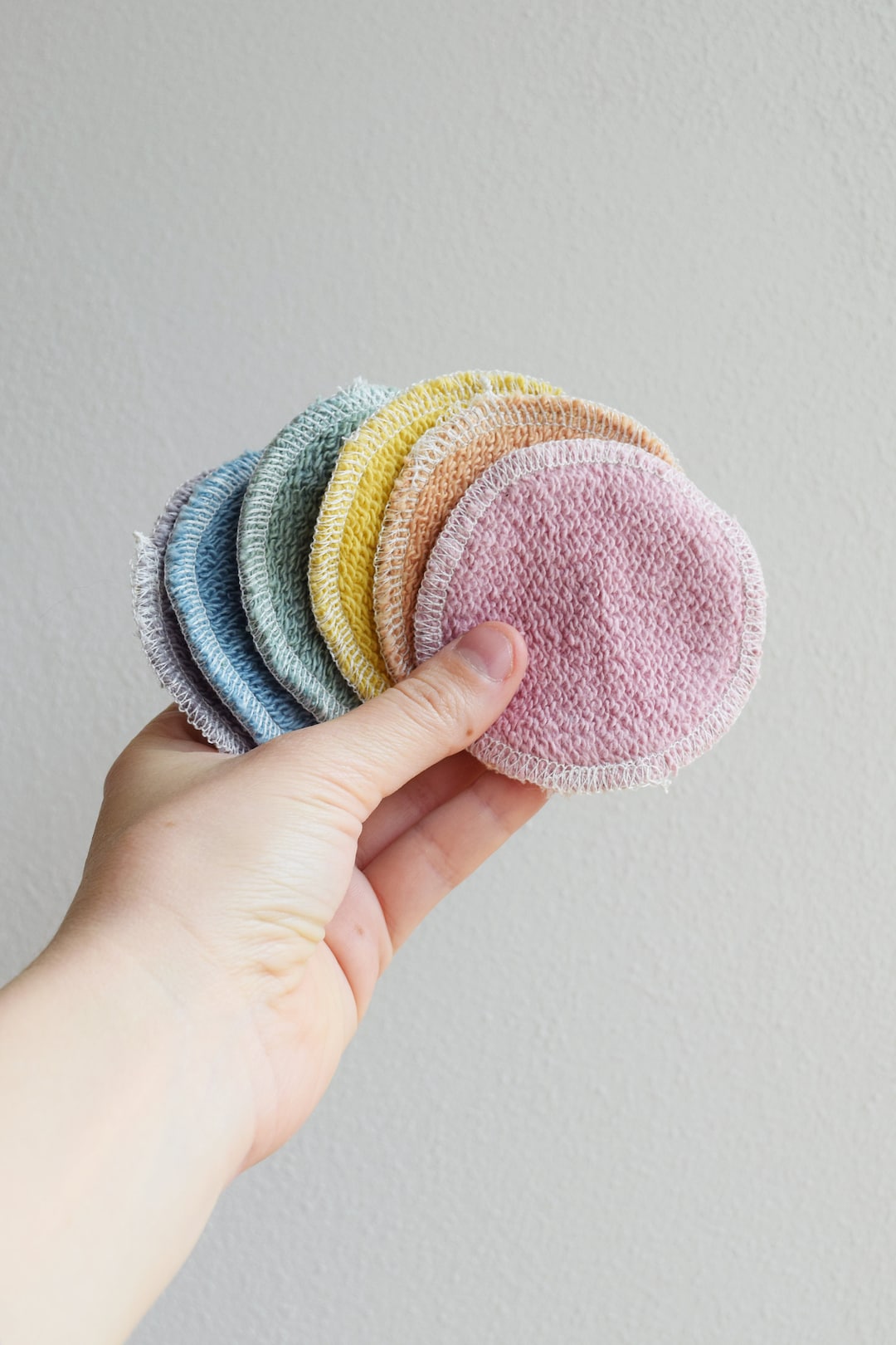 Organic Rainbow Facial Rounds: Plant Dyed Terry Cloth Makeup Remover - Etsy