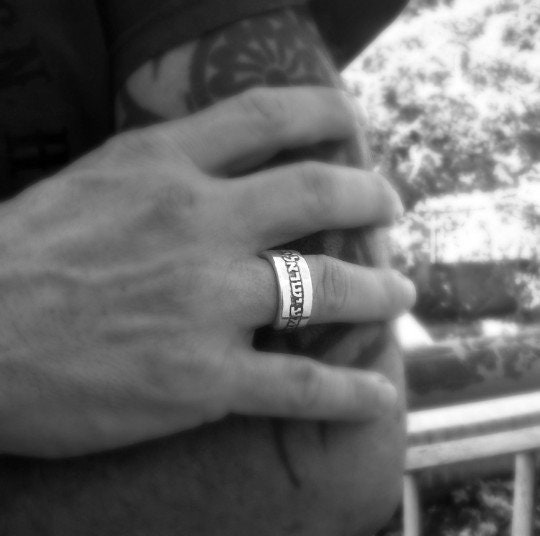 Men ring with stones Men's alternative wedding band The | Etsy