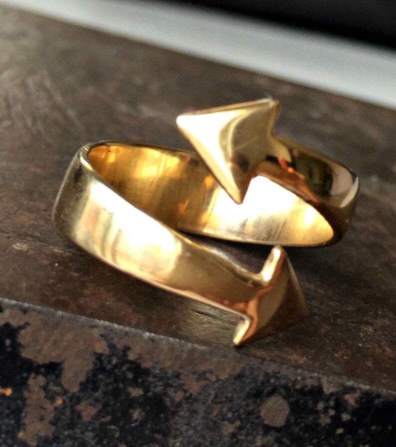 Adjustable Arrow Ring Adjustable Gold Ring Arrows Ring - Etsy
