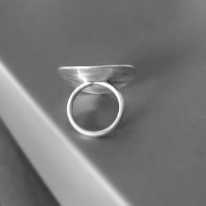 Solid Silver Circle Disk Ring, Silver Ring, Silver Disk Ring Modern ...