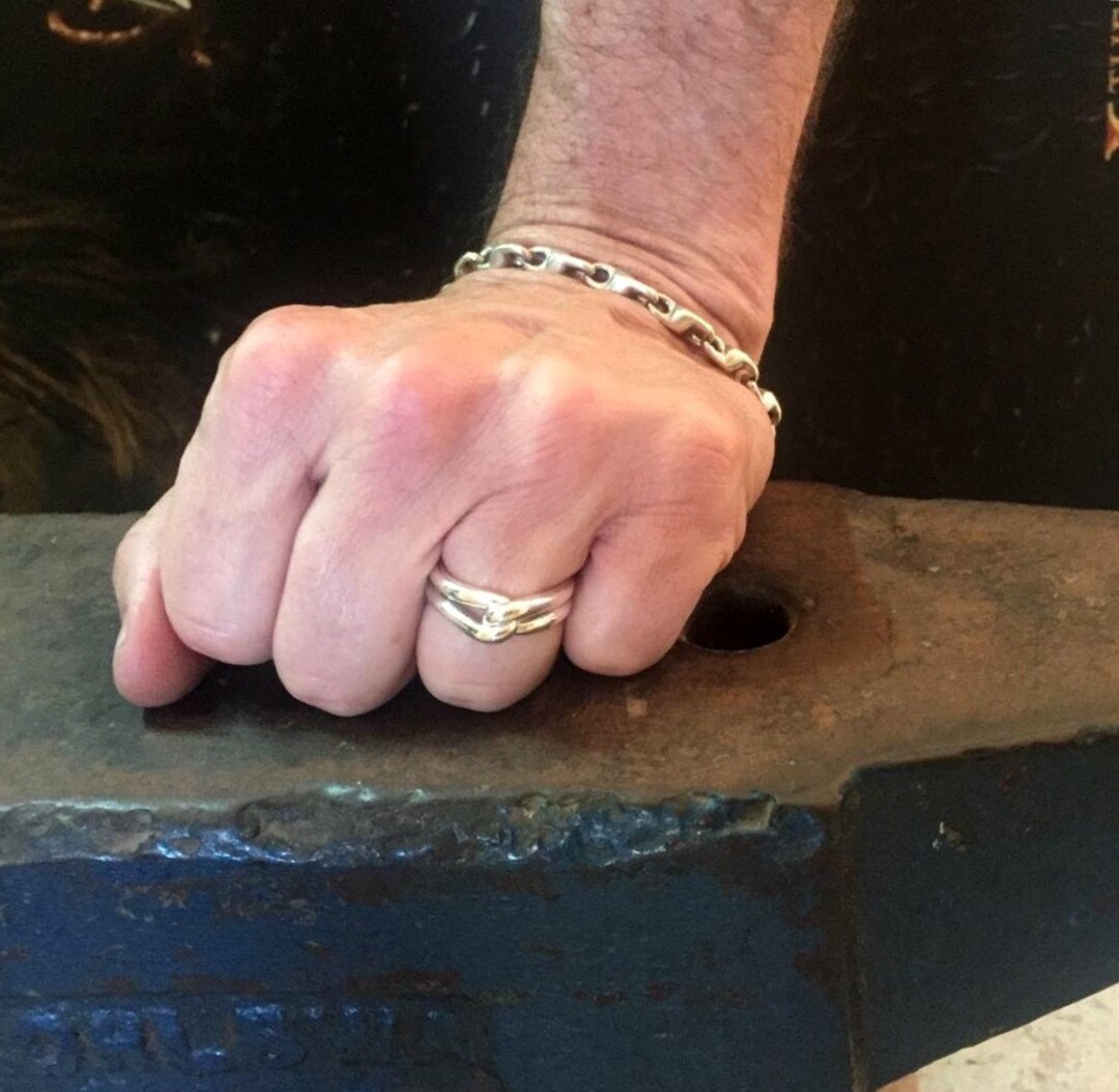 Sterling Silver Solid 925 Men's Ring, Men Silver Ring, Infinity Ring ...