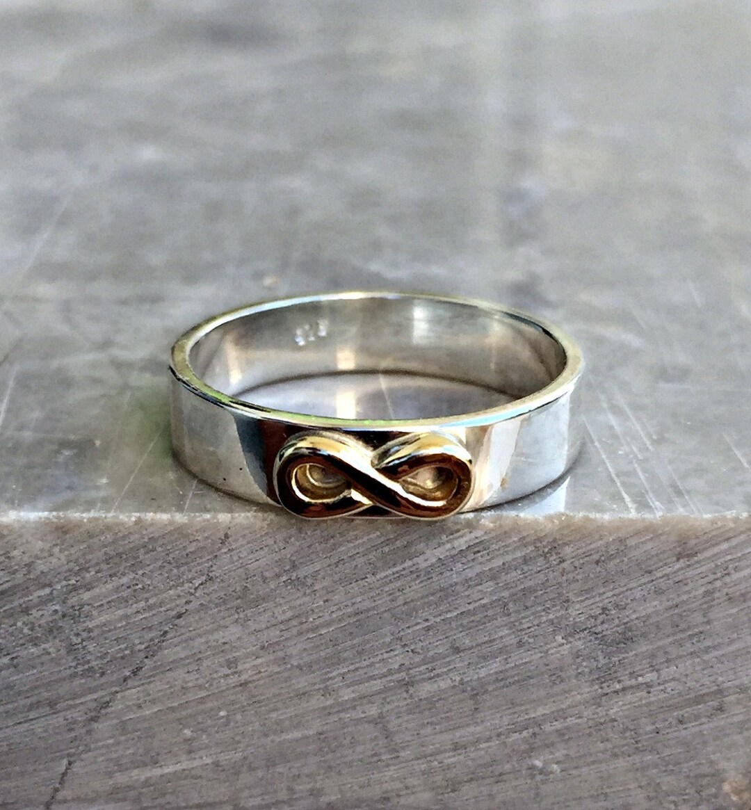 Unisex Band Ring, Forever Ring, Infinity Ring, Love Ring, Gold and ...