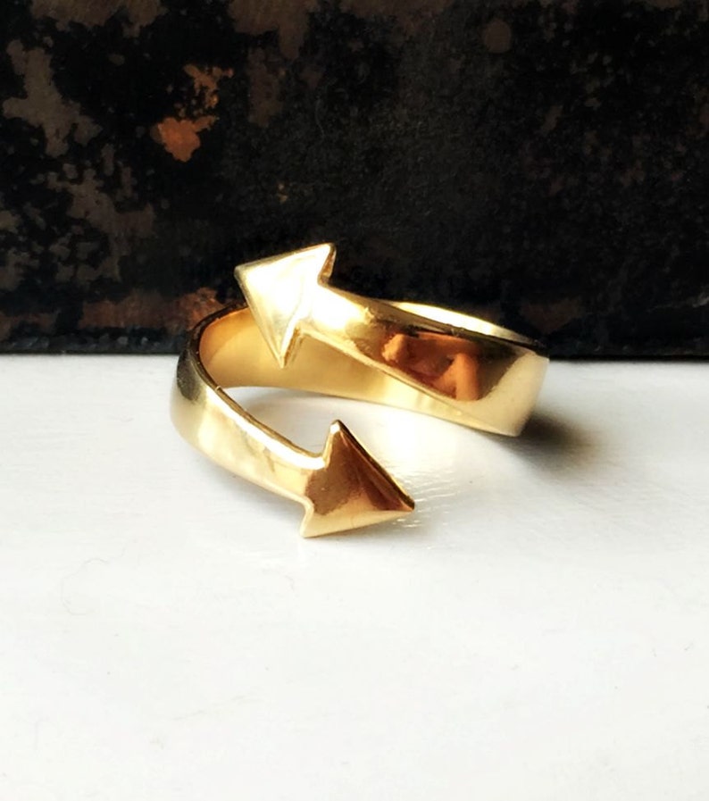 Adjustable Arrow Ring, Adjustable Gold Ring, Arrows Ring ,thumb Ring ...