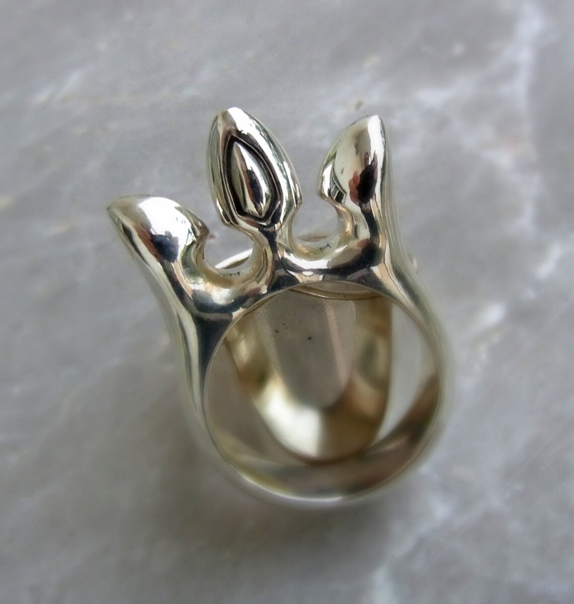 Alternative Ring. Sterling Silver Men Ring. Heavy Metal Male | Etsy