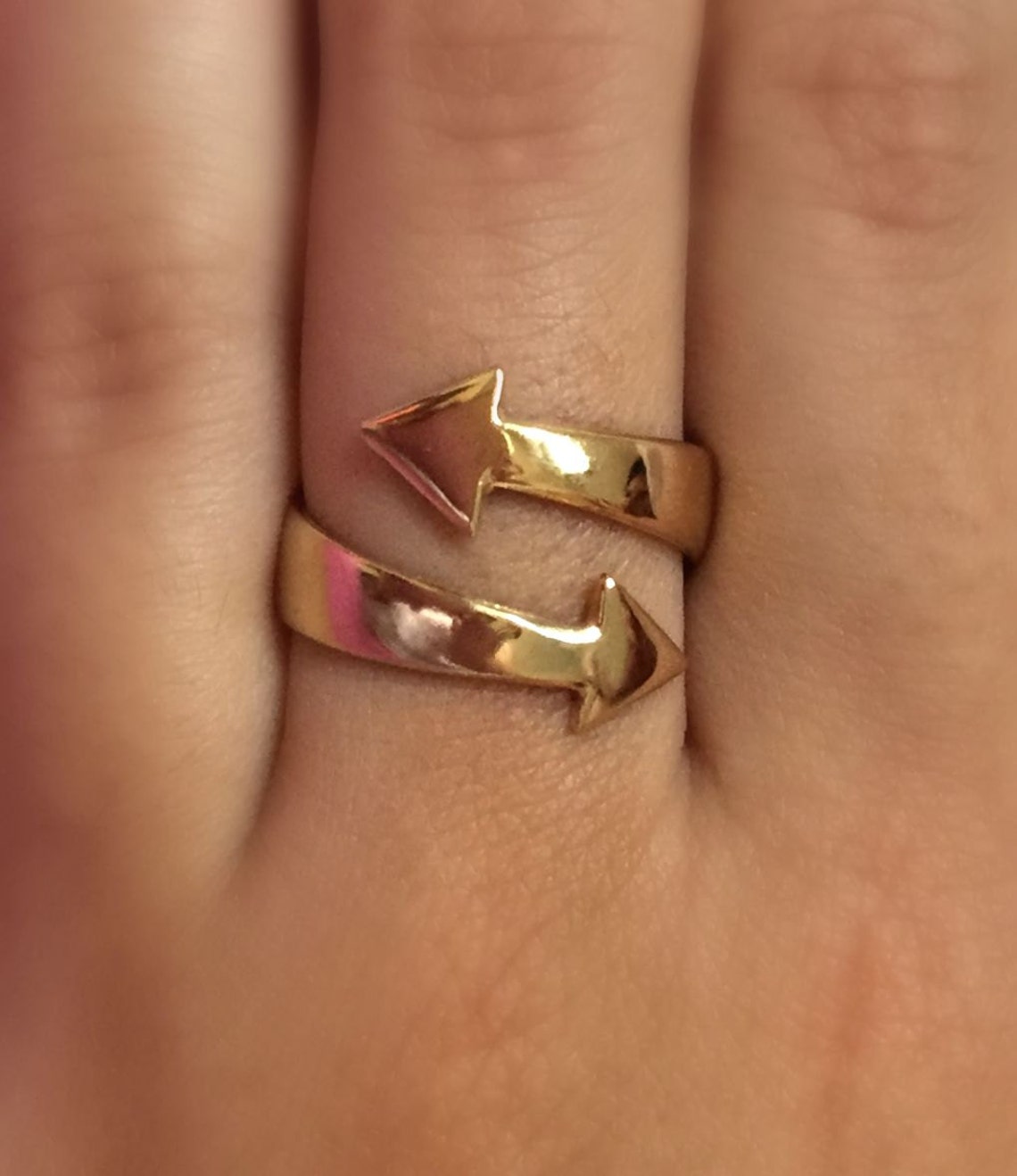 Adjustable Arrow Ring Adjustable Gold Ring Arrows Ring - Etsy