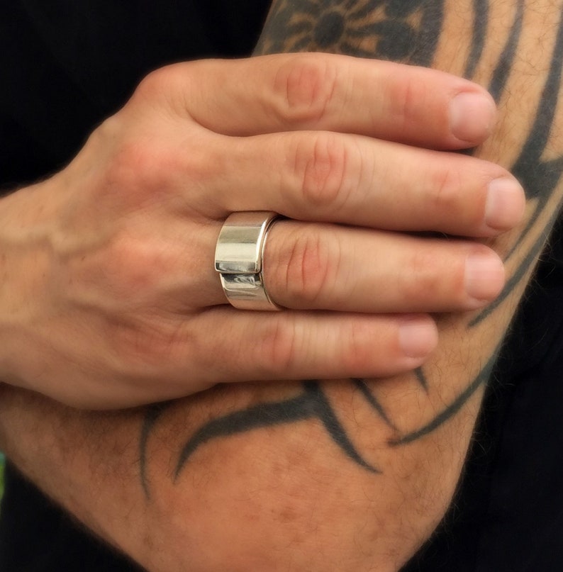 Men's Rings Solid Silver ring for man Statement | Etsy
