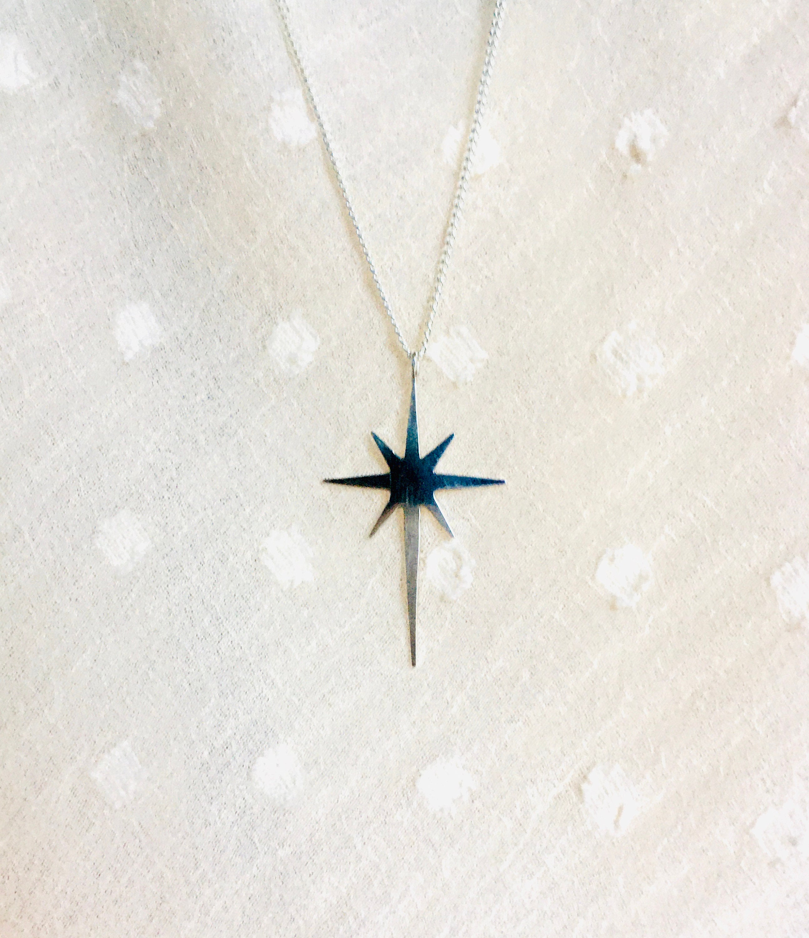 North Star Necklace, Star of Bethlehem Necklace, Large Star Necklace ...