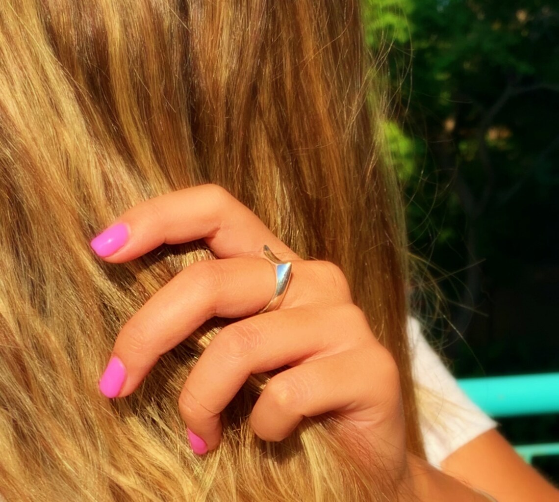 Minimalist Ring Women's Silver Ring Bat Ring Sterling - Etsy