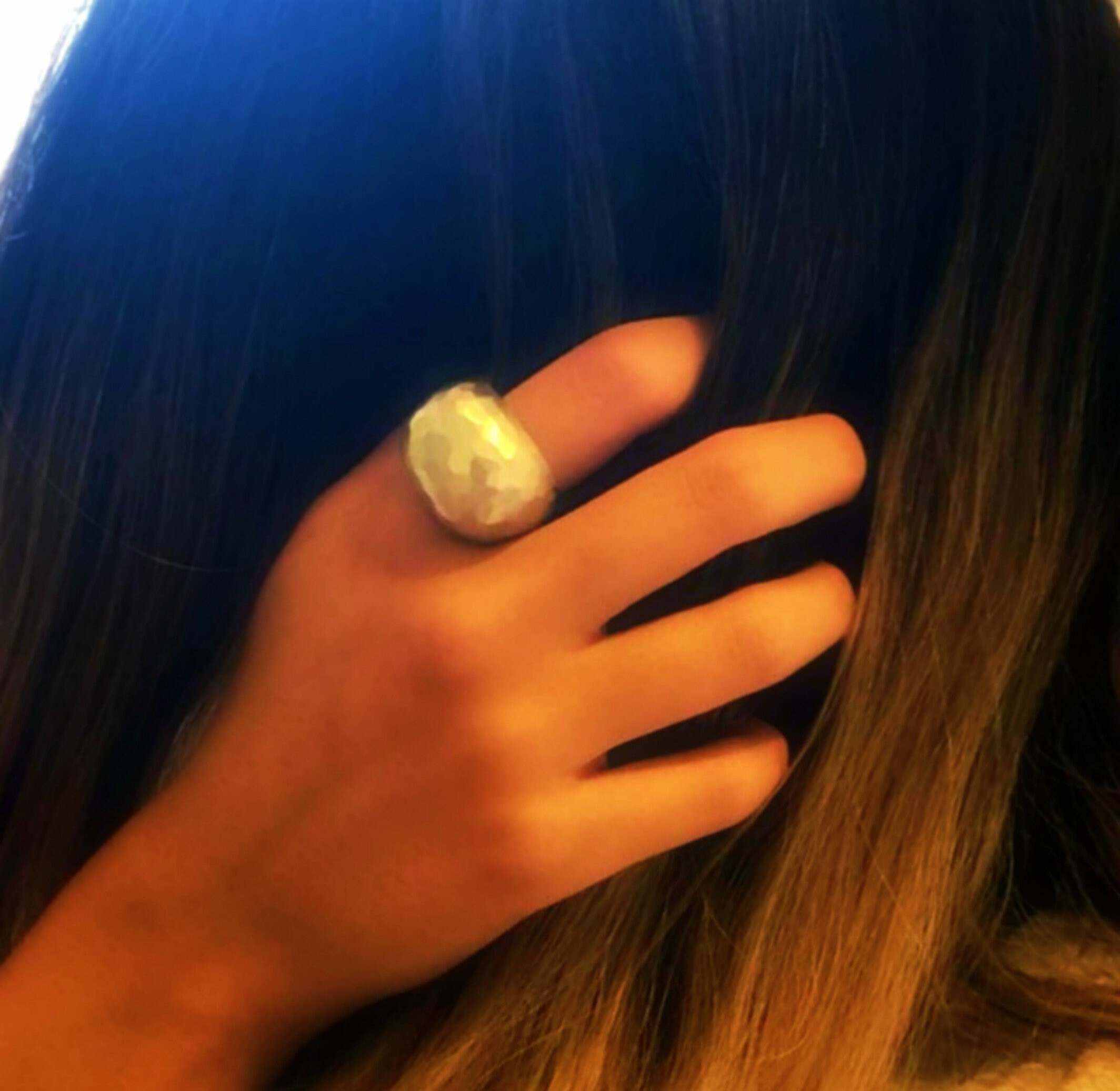 Big Statement Silver Ring for Women Cocktail Ring Solid | Etsy