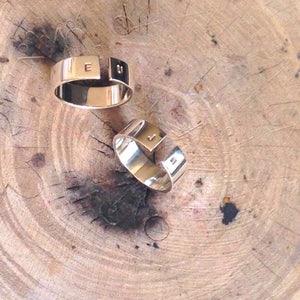 Set of Rings, Initial Rings, Love Gift, Personalized Ring, Valentines ...