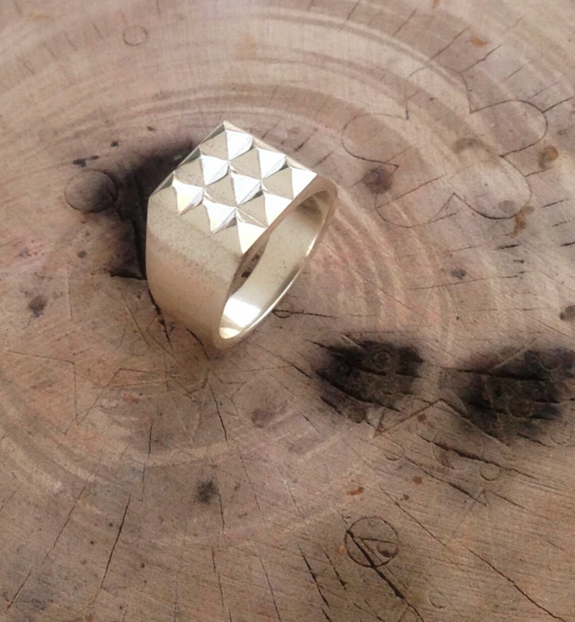 Signet ring Unique signet ring Gold Silver Signet | Etsy