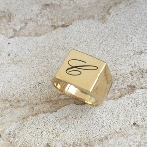 Personalized Signet Ring, Personalize Ring, Initial Ring, Engraved Ring, Signet Ring ...